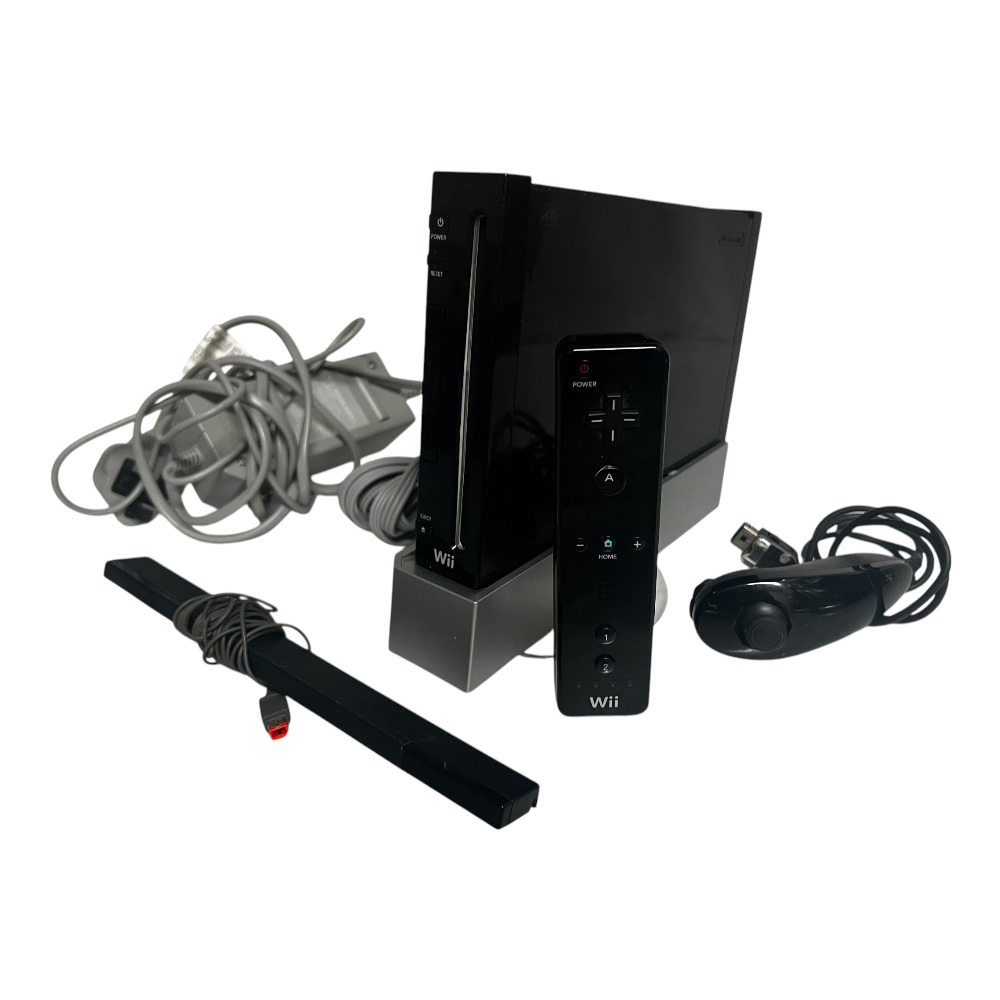 Pre-owned NINTENDO WII RVL-001 (EUR) BLACK GAMING CONSOLE WITH WIIMOTE ...